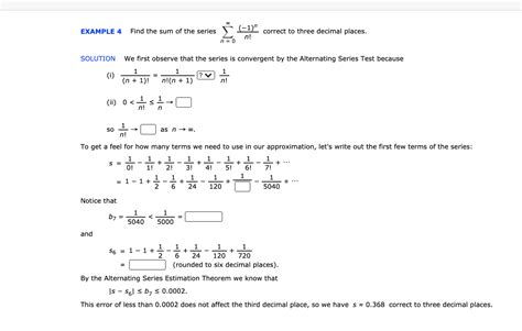 solved example 4 find the sum of the series 1 n n 0 Σ