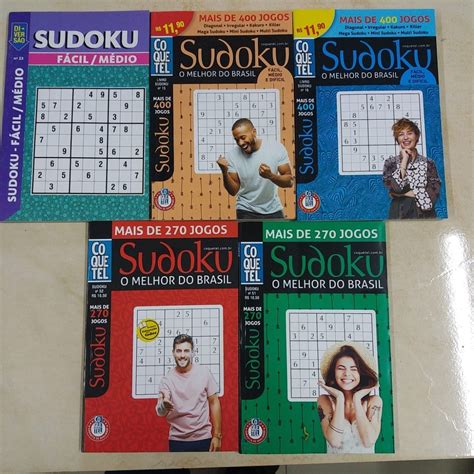 Kit Sudoku Duplo Coquetel Fácil Médio E Difícil Diversos DOUTOR DO LIVRO