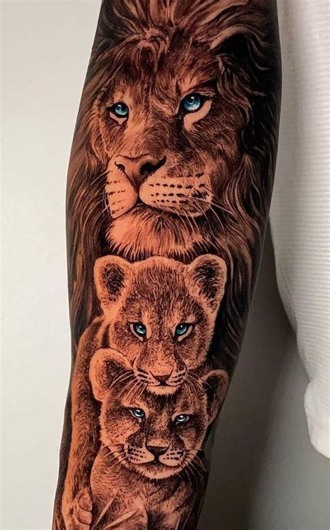 Lion And Lioness Tattoo Drawing