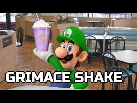 Luigi Tries The New Grimace Shake Youtube