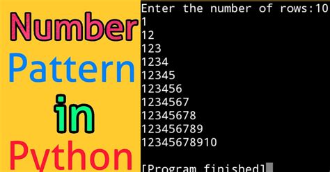 wap python to print numbers in a right triangular pattern boicoder