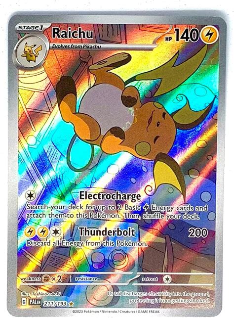 Amazon Pokemon Raichu 211 193 Paldea Evolved Illustration