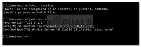 fix javac is not recognized on windows