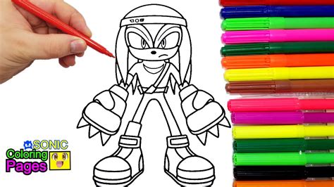 Sonic Prime RENEGADE Knuckles Coloring Pages NEW Sonic KNUCKS Sonic