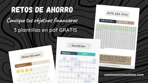 Plantillas De Retos De Ahorro Gratis Consigue Tus Objetivos