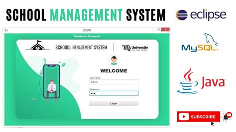 School Management System Integrated With Mysql Database And Javafx