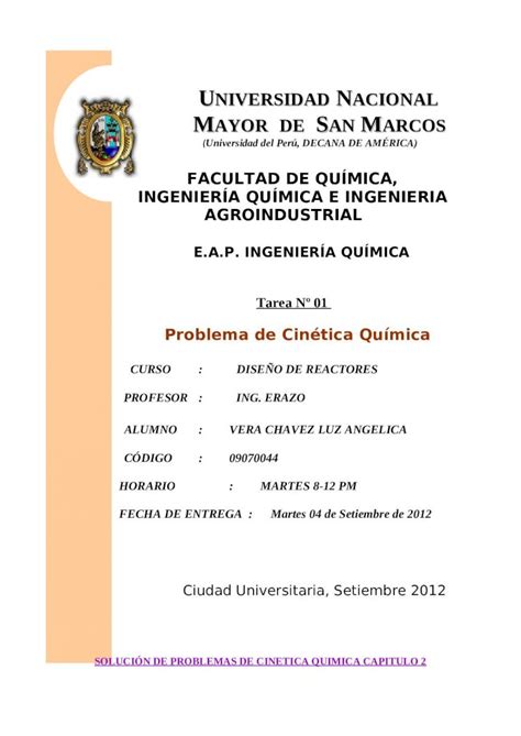 DOCX Tarea De Cinetica Quimica DOKUMEN TIPS