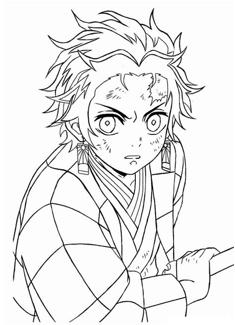 Desenhos De Tanjiro Para Colorir Pintar E Imprimir Colorironline