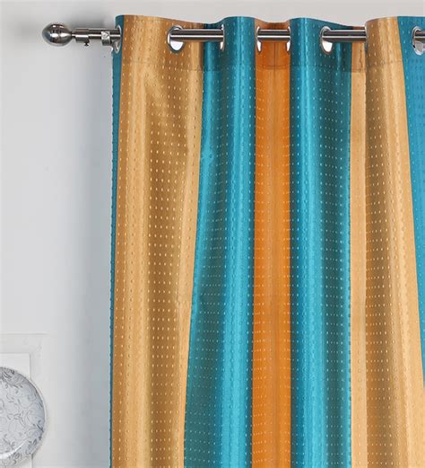 Buy Polyester Semisheer Feet Set Of Eyelet Curtains By Palars
