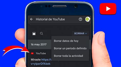 Como borrar todo el Historial de BÚSQUEDA Y REPRODUCCIÓN de YouTube en