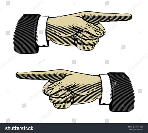Hand Pointing Finger Left Right Stock Vector 120834523 Shutterstock