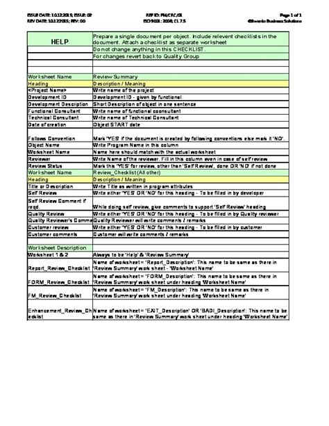 Wricef Code Review Checklist Pdfcoffee