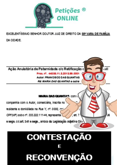 Modelo de Contestação Reconvenção Novo CPC Mesma peça