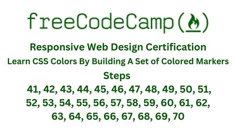 Freecodecamp Responsive Web Design Certification Learn Css Colors By