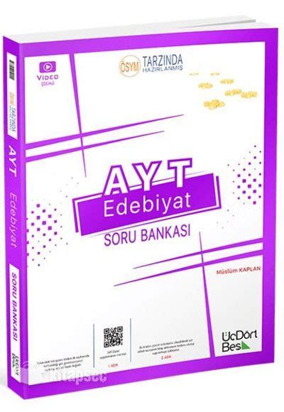 2024 AYT Edebiyat Soru Bankası Üç Dört Beş Yayınları 9786056959011