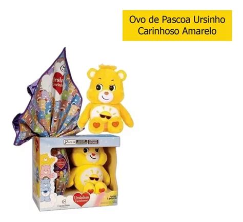 Ovo De Páscoa Ursinhos Carinhosos Amarelo 160g Pelucia Frete grátis