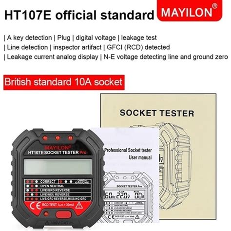 Liyao Ingiltere Tak Matılon HT107 Soket Test Cihazı Dedektörü Ağ