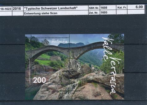 2016 Typische Schweizer Landschaft Gedenkblock Kaufen Auf Ricardo