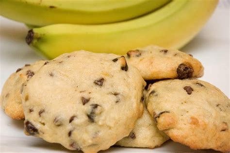 Gros Biscuits Aux Bananes Et Noix Ou Brisures De Chocolat Breakfast