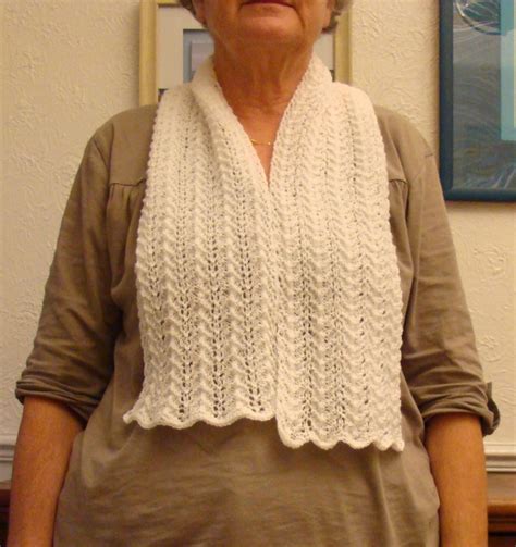 Echarpe en tricot ajouré pour Aurélie