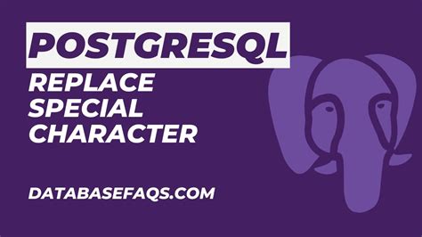 How To Replace Special Character In PostgreSQL Remove Special