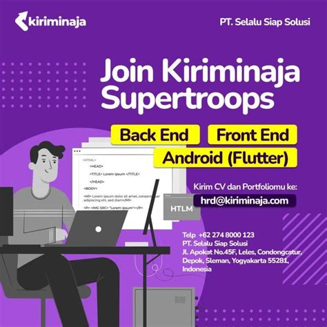 lowongan kerja backend frontend android flutter di pt selalu siap solusi kiriminaja
