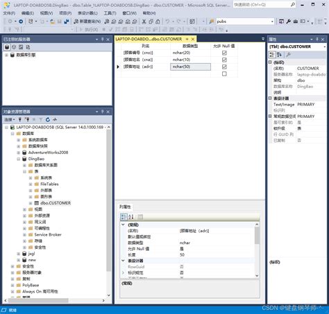 数据库sql sever入门 创建数据库和表的两种方式 直接创建与sql语句 直接输入方式和sql语句的区别 csdn博客