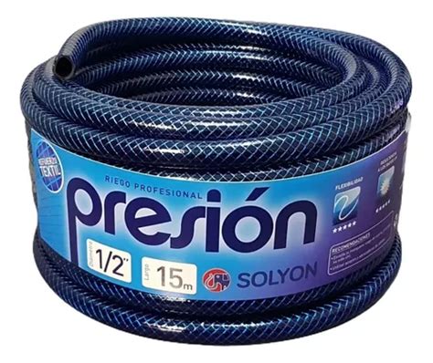 Manguera Riego Solyon Mallada 1 2 X 15mts Trenzada Reforzada