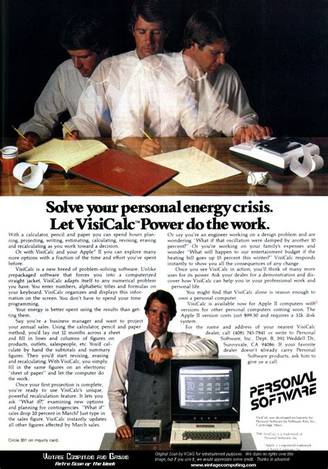 Vc G Retro Scan Of The Week Years Of Visicalc