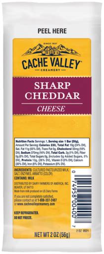 Medium Cheddar Snack Bars Cache Valley Creamery