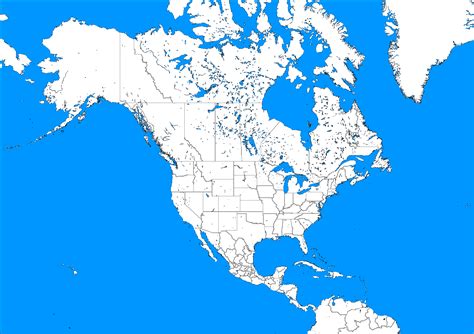 Mapa Mudo Pol Tico De Am Rica Del Norte Tama O Completo