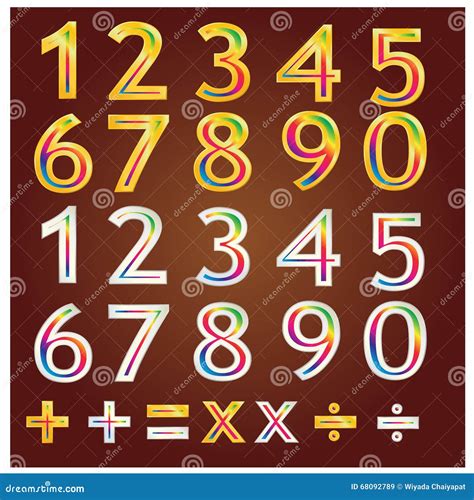 Gold Number Design Vector Stock Vector Illustration Of Letters 68092789