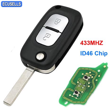 2 Button Folding Flip Remote Smart Car Key 433MHZ ID46 PCF7961 Chip