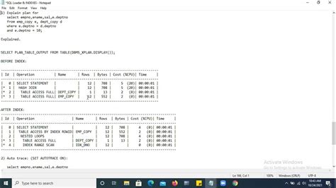 oracle sql plsql session 18 indexes explain plan execution plan auto trace sql