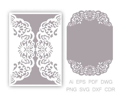 Gate Fold Wedding Invitation Laser Cut By NarisariDigitalArt Wedding
