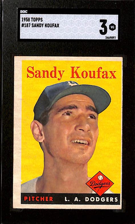 Lot Detail Lot Of 3 Topps SGC Graded Sandy Koufax Baseballl Cards