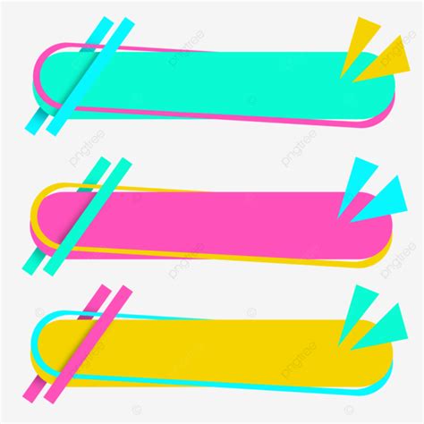 Colorful Text Banner Collection Textbox Labels Colorful Banners