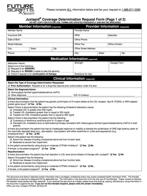 Fillable Online Coverage Determination Request Form Page 1 Of 2