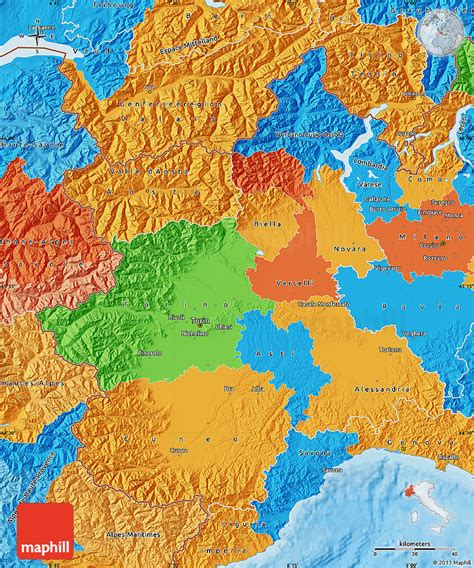 Political Map Of Piemonte