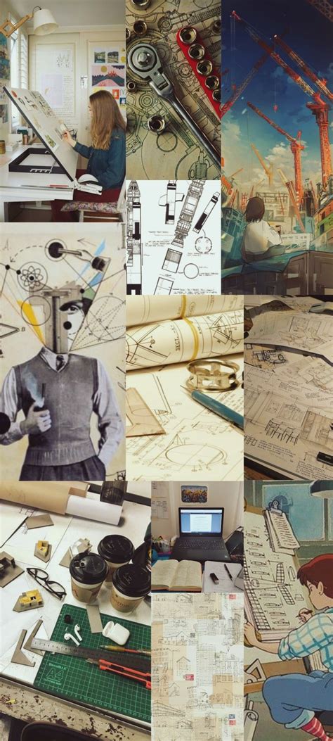 Mechanical Engineering Aesthetic Moodboard Wallpaper Motivazione Di