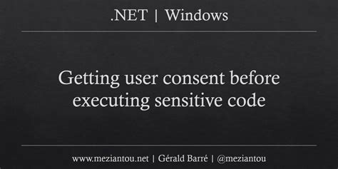 getting user consent before executing sensitive code meziantou s blog