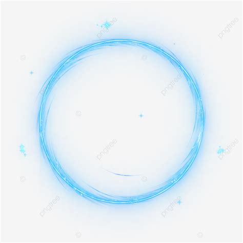 Quadro De Círculo Mágico De Borda De Néon Azul PNG Néon Borda Neon