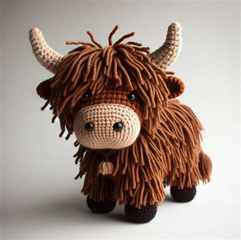 Harry The Highland Cow Crochet Pattern Amigurumi Cow Pattern Digital