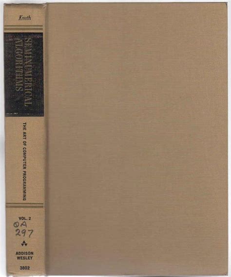 the art of computer programming volume 2 seminumerical algorithms knuth donald e