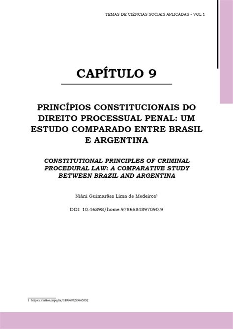 PRINCÍPIOS CONSTITUCIONAIS DO DIREITO PROCESSUAL PENAL UM ESTUDO