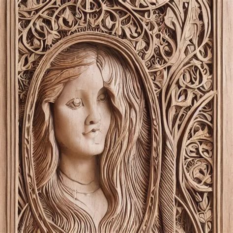 A 3 D Bas Relief Wooden Art Nouveau Carved Sculpture Stable
