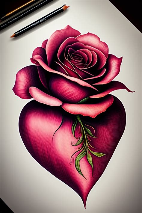 Lexica A Rose Shaped Like An Anatomically Correct Human Heart