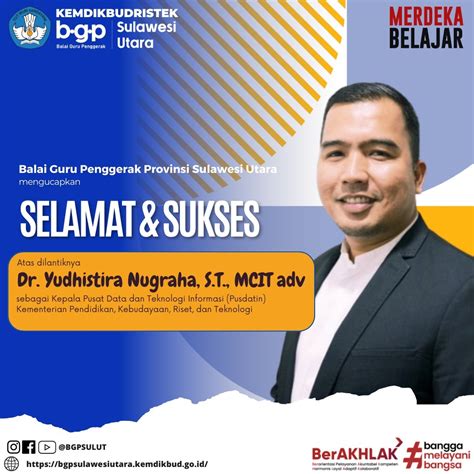 Selamat Dan Sukses Atas Dilantiknya Bapak Dr Yudhistira Nugraha S T