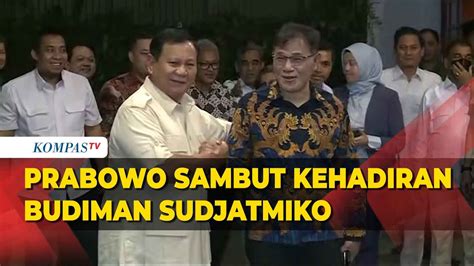 Momen Prabowo Sambut Kunjungan Politisi PDIP Budiman Sudjatmiko YouTube