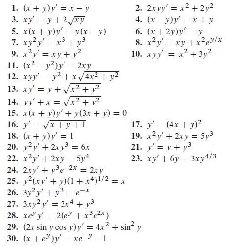 solved find general solutions of the differential equations in problems 1 1 answer